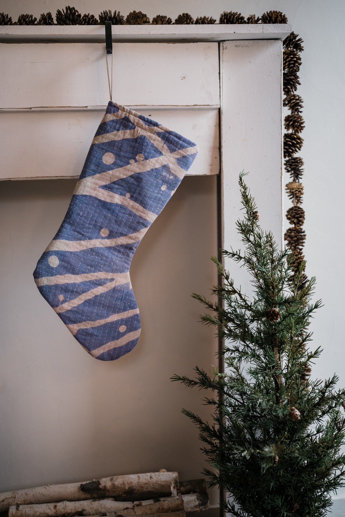 Vintage Indian Kantha Holiday Stocking House Of Crain